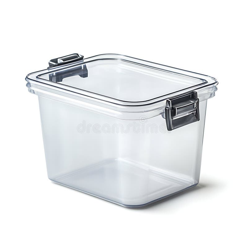 Heavy-Duty Plastic Organizer Box with Secure Snap Closure Stock Photo ...