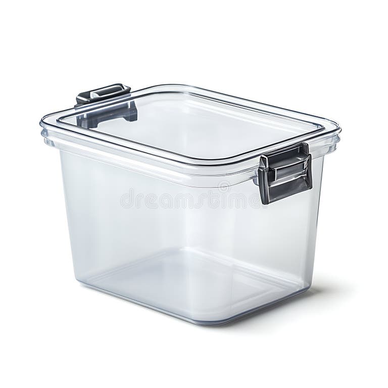 Heavy-Duty Plastic Organizer Box with Secure Snap Closure Stock Photo ...
