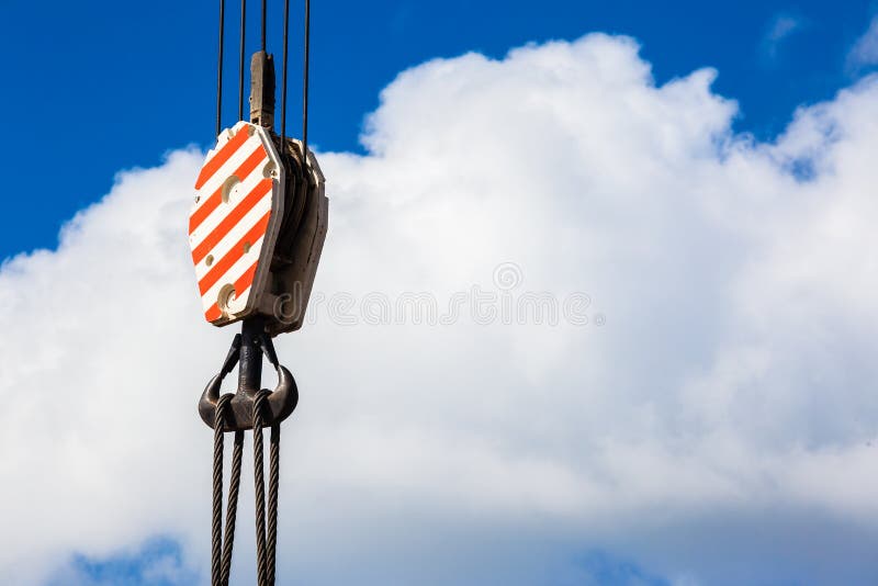 Heavy Duty Rigging Cables Hook Stock Image - Image of danger, lift ...
