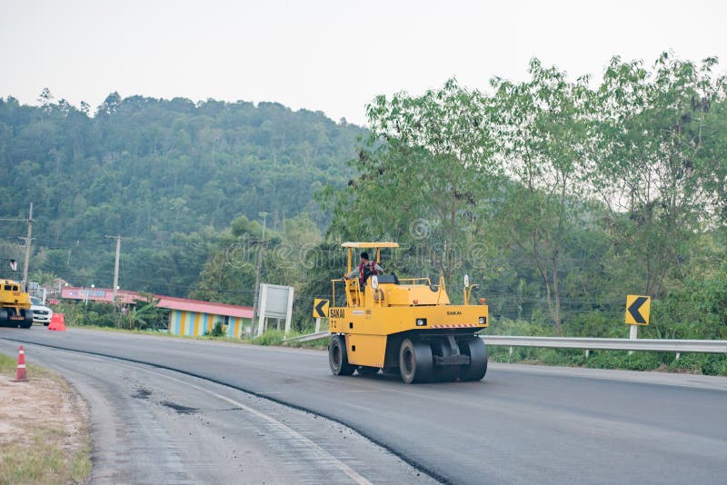 Heavy Duty Road Building Machine at Udonthani THAILAND 30 October 2017 ...