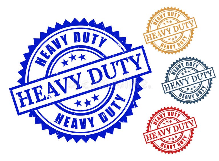 Heavy Duty Stamp Blue Red Green Gold Variations Robust Design Element ...