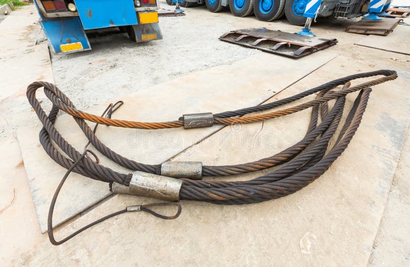 Bolt Anchor Shackle And Wire Rope Sling Stock Image - Image of hook ...