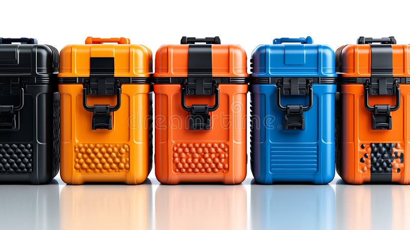 Heavy Duty Storage Boxes for Construction Use Stock Illustration ...