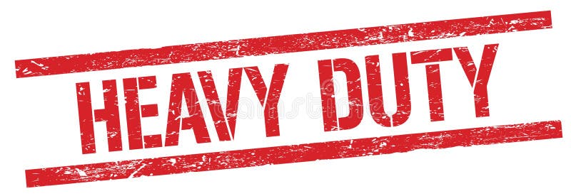 HEAVY DUTY Text on Red Grungy Rectangle Stamp Stock Illustration ...