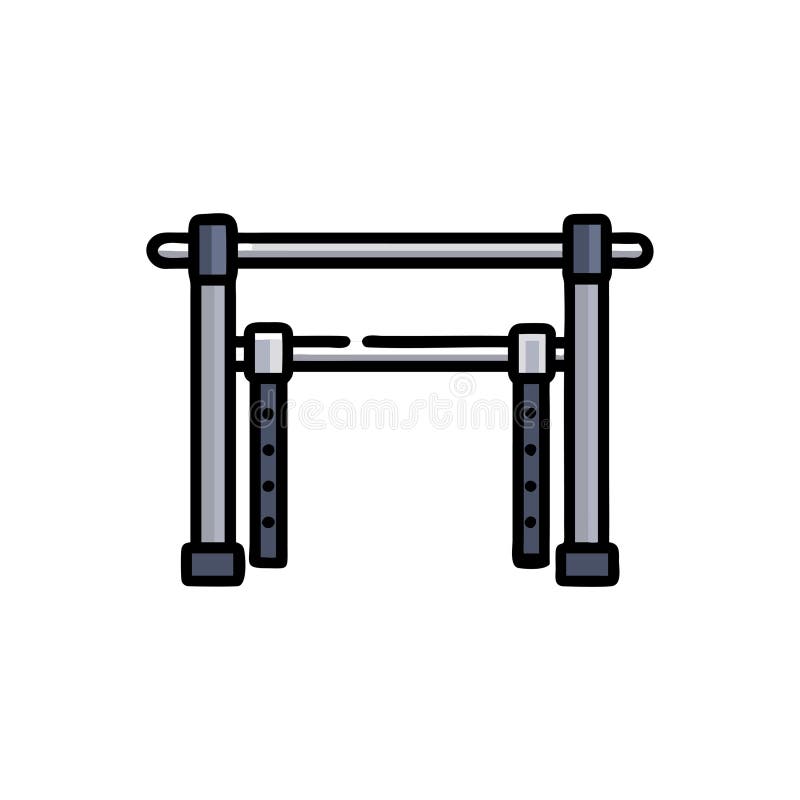 Heavy Duty Weighted Pull-Up Bar Icon Stock Illustration - Illustration ...
