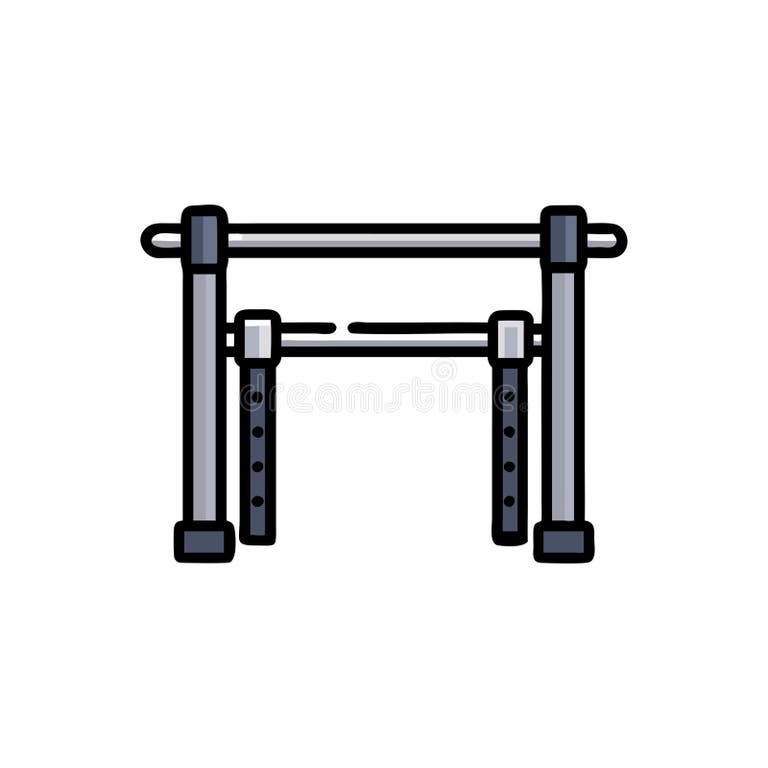 Heavy Duty Weighted Pull-Up Bar Icon Stock Illustration - Illustration ...