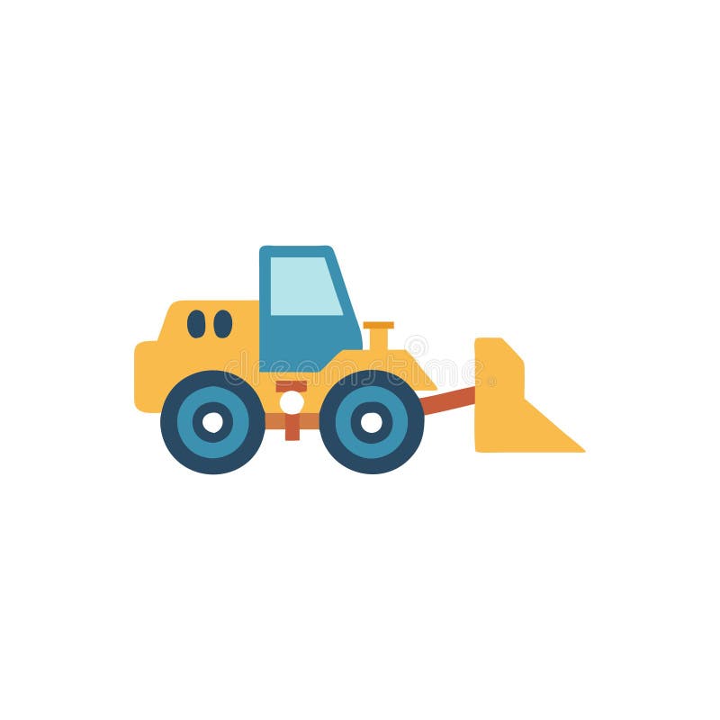 Heavy Duty Wheel Loader Icon Design Stock Illustration - Illustration ...
