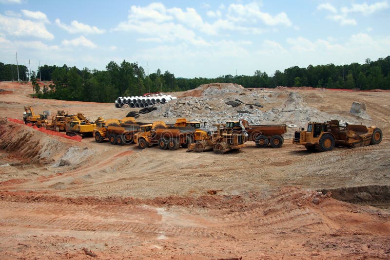 Heavy Earth Moving Construction Vehicles Stock Photo - Image of duty ...