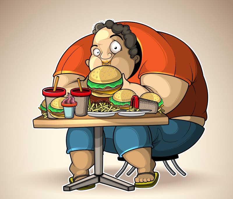 Heavy eater stock vector. Illustration of morbid, humor - 25894754