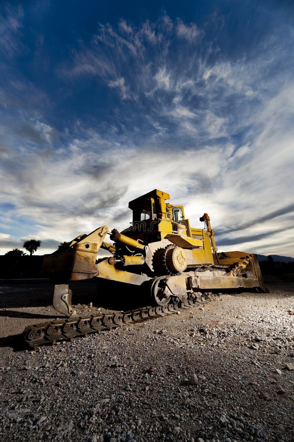 Heavy Equipment Bulldozer with Broken Caterpillar Track Stock Photo ...