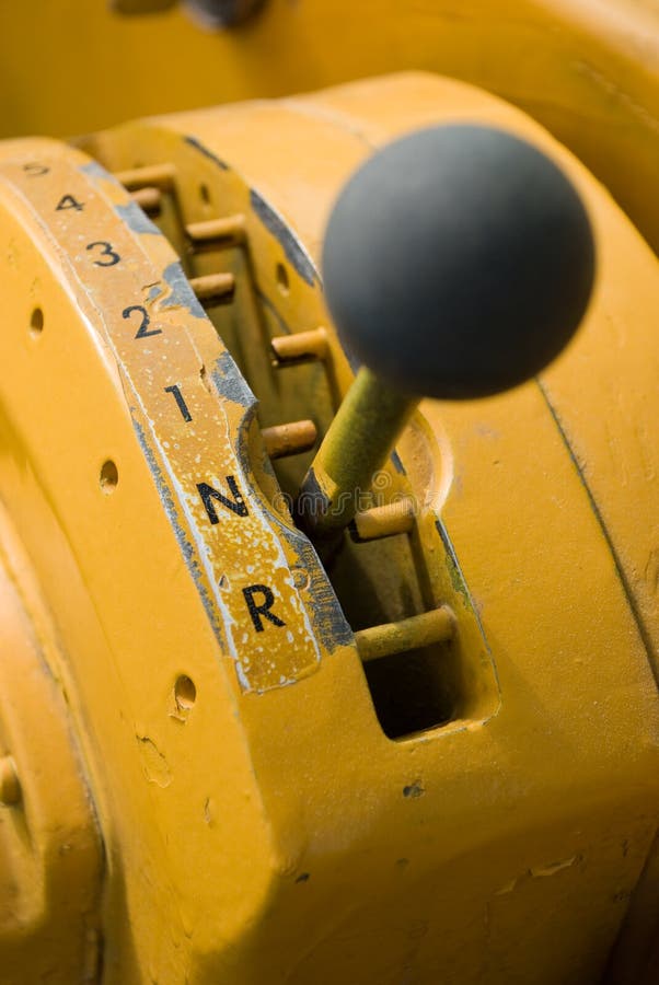 Heavy Equipment Gear Shifter Stock Image - Image of neutral, reverse ...