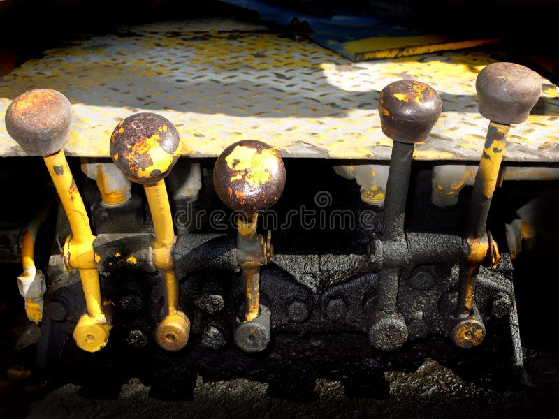 Heavy Equipment Knob and Lever Controls Stock Image - Image of design ...