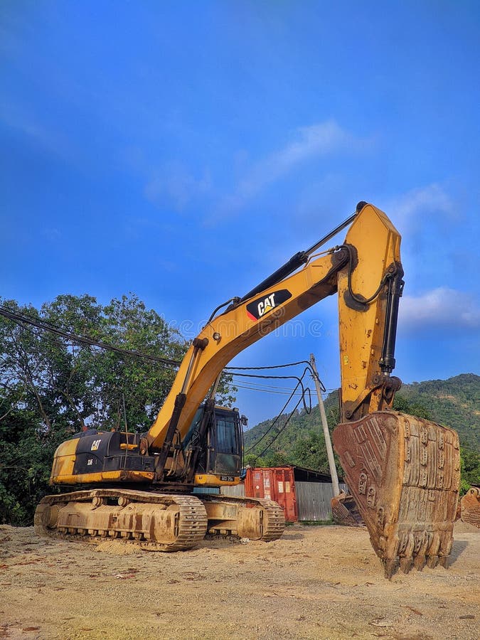 Heavy Equipment Operating in the Stone Mining Area in the Coastal Area ...