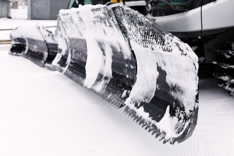 Heavy Equipment for Snow Removal Outdoors Stock Photo - Image of frost ...