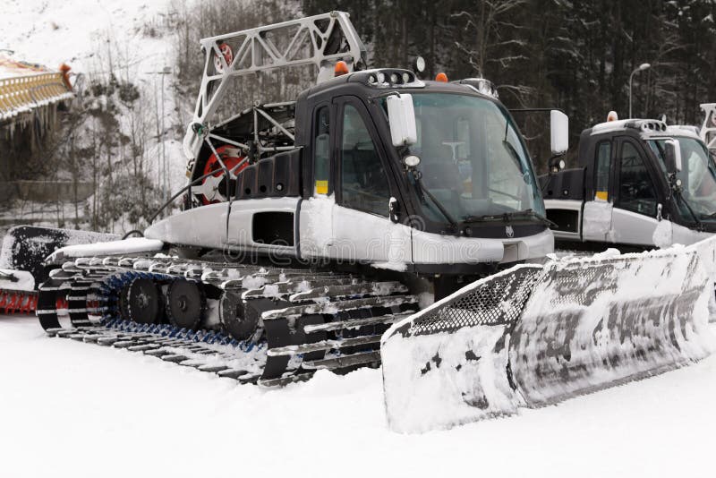 Heavy Equipment for Snow Removal Outdoors Stock Image - Image of plow ...