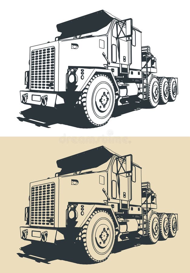 Heavy Equipment Transporter Stock Vector - Illustration of auto ...