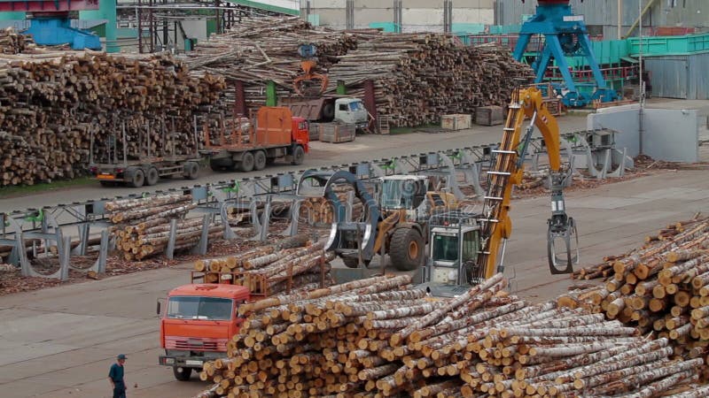 Heavy Equipment Trucks Loader and Picker Stock Video - Video of north ...