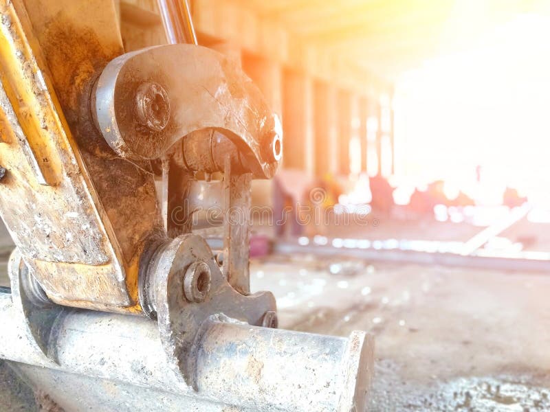 Heavy Equipment is Working Excavate Construction Material from the Area ...