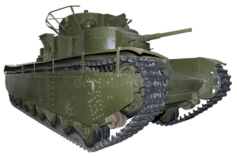 Heavy five-turret tank stock image. Image of military - 34302059