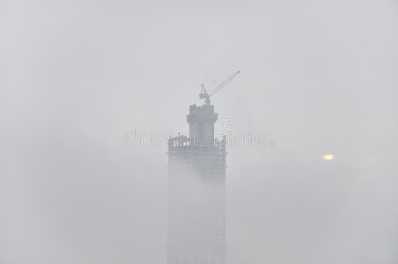 A heavy fog stock image. Image of administrative, buildings - 127033979