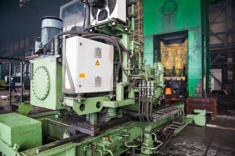 Heavy forgings plant stock image. Image of industry - 156074325
