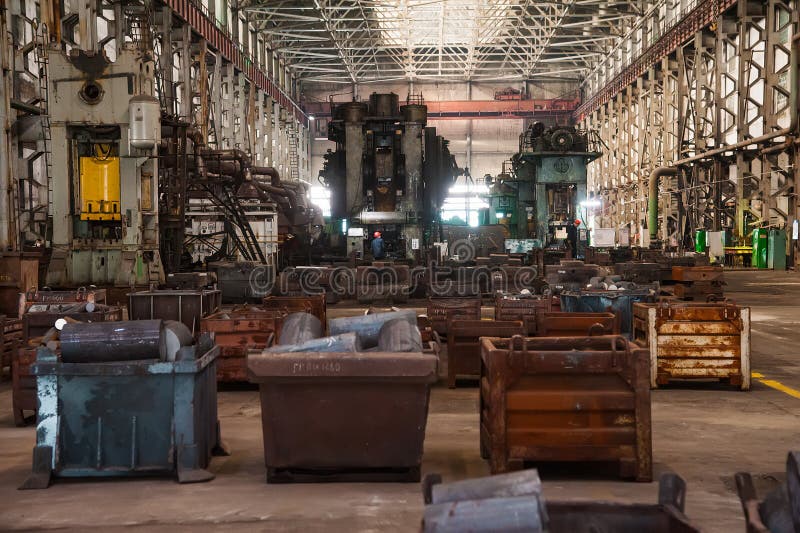 Heavy forgings plant stock photo. Image of forge, steel - 169700610