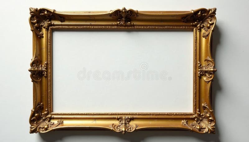 Heavy Gold Frame, Chipped Paint, Antique Style, Texture, Heritage Stock ...