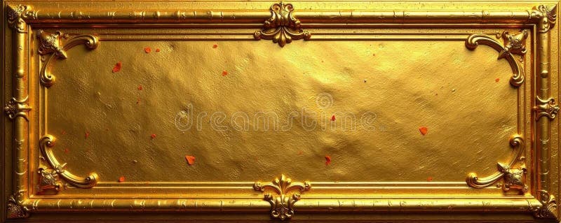 Heavy Gold Leaf, Deep Relief Carvings, Square Shape, Art, Relief Stock ...