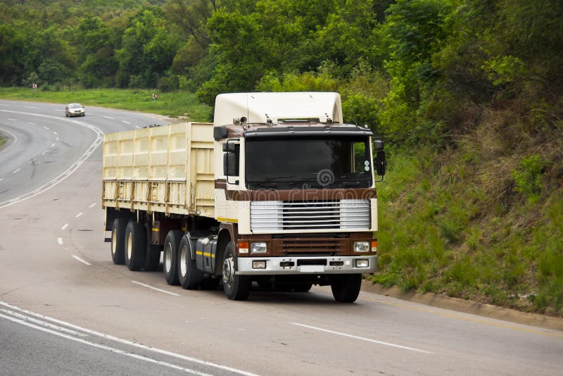 Heavy Goods Truck Loading at Warehouse Stock Photo - Image of travel ...