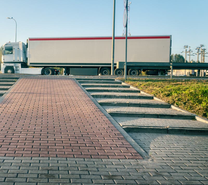 Heavy Goods Vehicle on Highway Stock Photo - Image of business ...