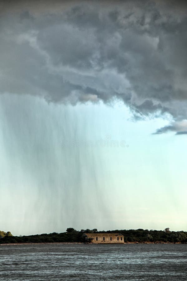 Heavy Gray Rain Clouds in the Blue Sky. Atmosphere, Air, Cloudy, Soon ...