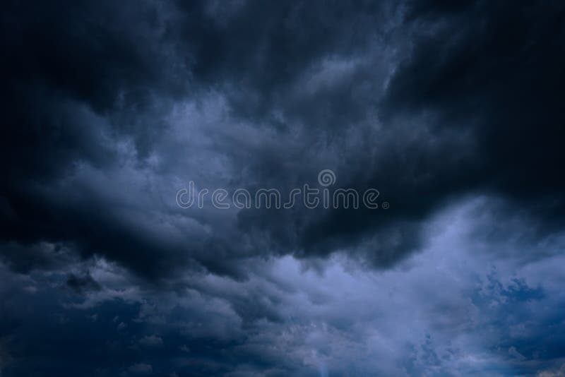 Heavy Gray Storm Clouds. Gloomy Sky Background Stock Image - Image of ...