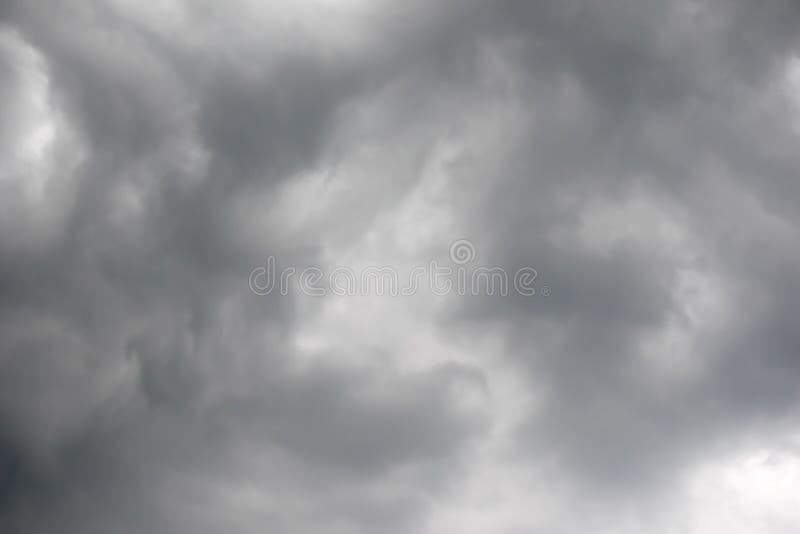 Heavy Grey Clouds in the Sky before the Rain - Image Stock Image ...