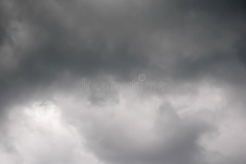 Heavy Grey Clouds in the Sky before the Rain - Image Stock Photo ...