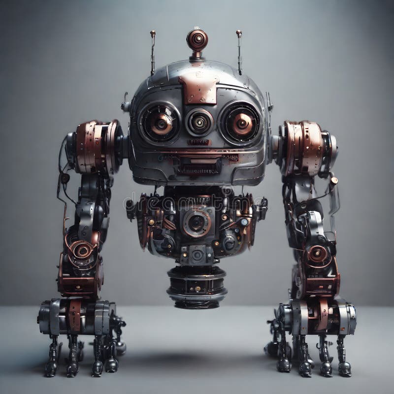 Heavy Humanoid Robot, AI-generatet Stock Illustration - Illustration of ...