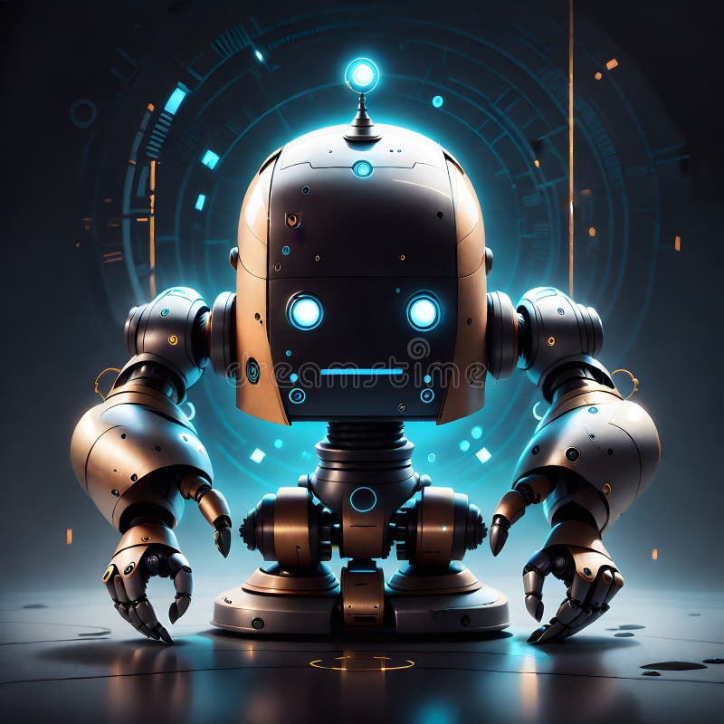 Heavy Humanoid Robot, AI-generatet Stock Illustration - Illustration of ...