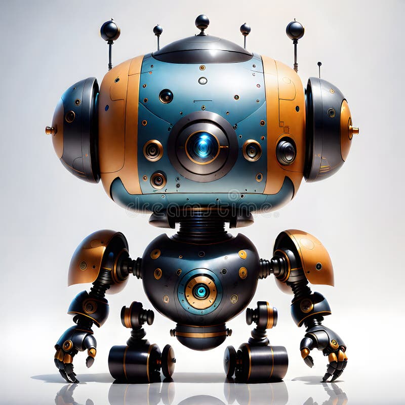 Heavy Humanoid Robot, AI-generatet Stock Illustration - Illustration of ...