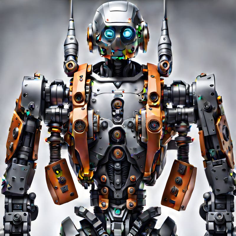 Heavy Humanoid Robot, AI-generatet Stock Illustration - Illustration of ...