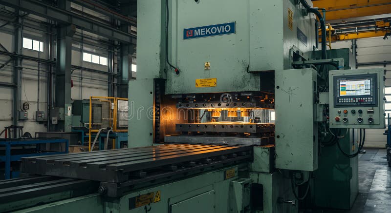 Industrial Hydraulic Press Machine in Factory Stock Photo - Image of ...