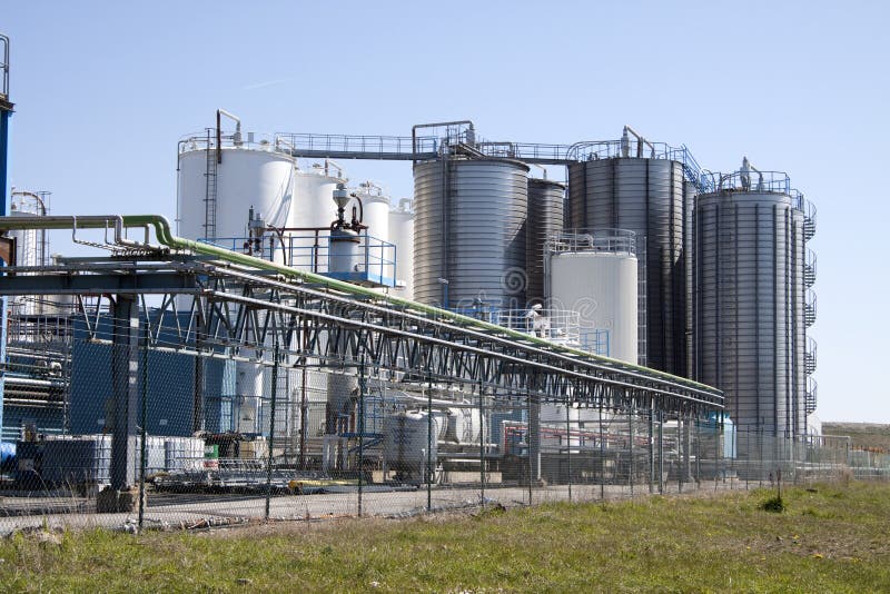 Aerial View of an Industrial Area Stock Image - Image of europe ...