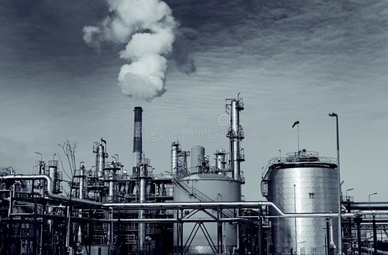 Heavy Industry Factory Installation Stock Photo - Image of blue ...