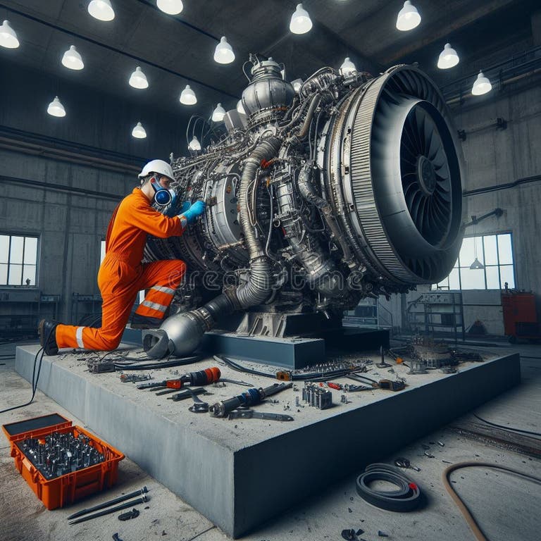 Heavy Industry Inside: Electromechanical Worker in Action Stock ...