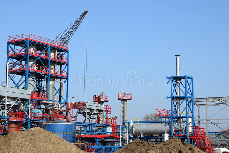 Heavy Industry Plant Construction Site Stock Image - Image of ...