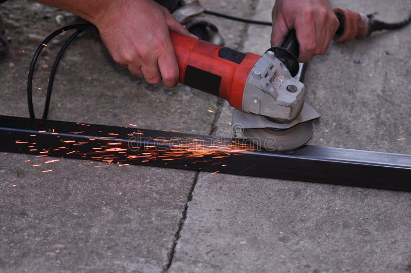 Grinder with sparks stock image. Image of grinder, industry - 101728751