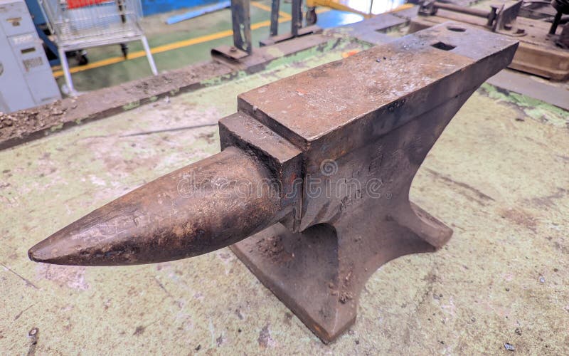 Heavy Iron Anvil in Industrial Workshop Stock Image - Image of iron ...
