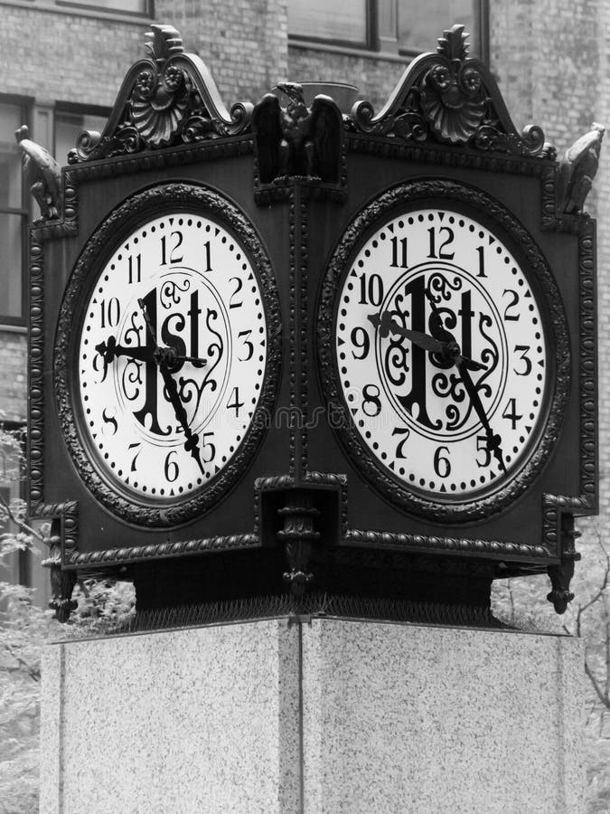 Old Public Clock in Chicago Stock Image - Image of clock, corner: 73919813