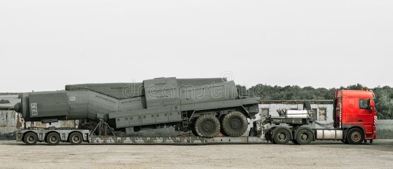 The heavy linehauler stock image. Image of military, long - 83301115