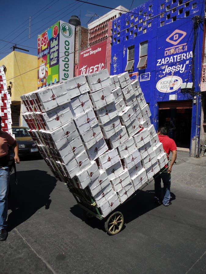 Heavy Load editorial stock photo. Image of worker, mexico - 16881508