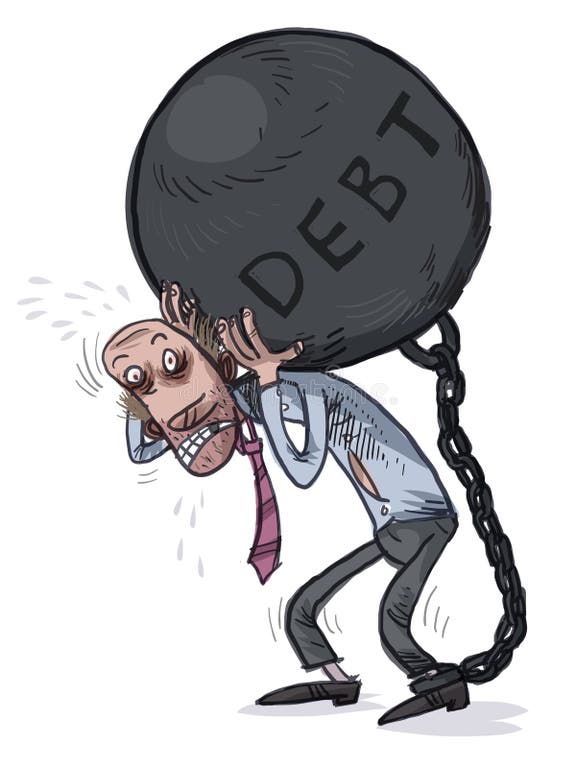 Heavy load. DEBT stock vector. Illustration of male, mortgage - 94174489