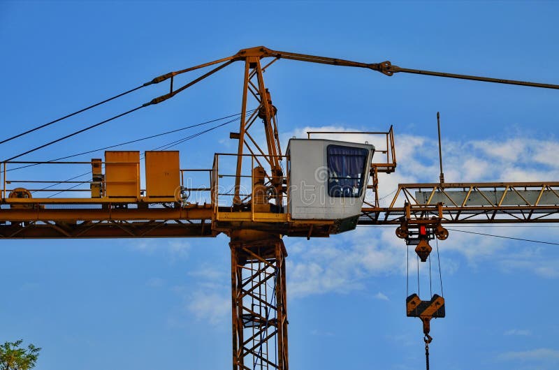 Heavy-load Tower Cranes on Building Stock Image - Image of estate ...